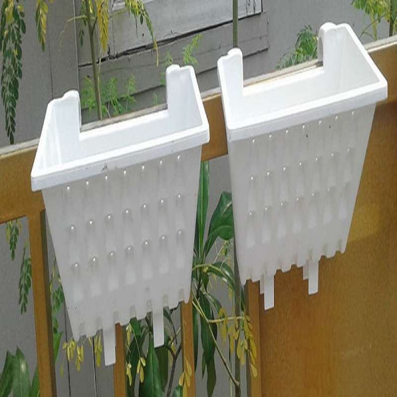 Jual Pot Dinding Argo 01 Putih 21cm Pot Plastik 21 cm Bibit Bunga Putih ...