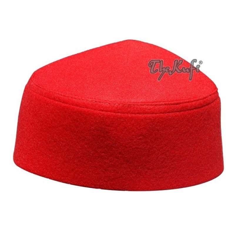 Jual Peci Fez Turki Merah Merk The Kufi Size XS Bahan Faux Felt Peci ...