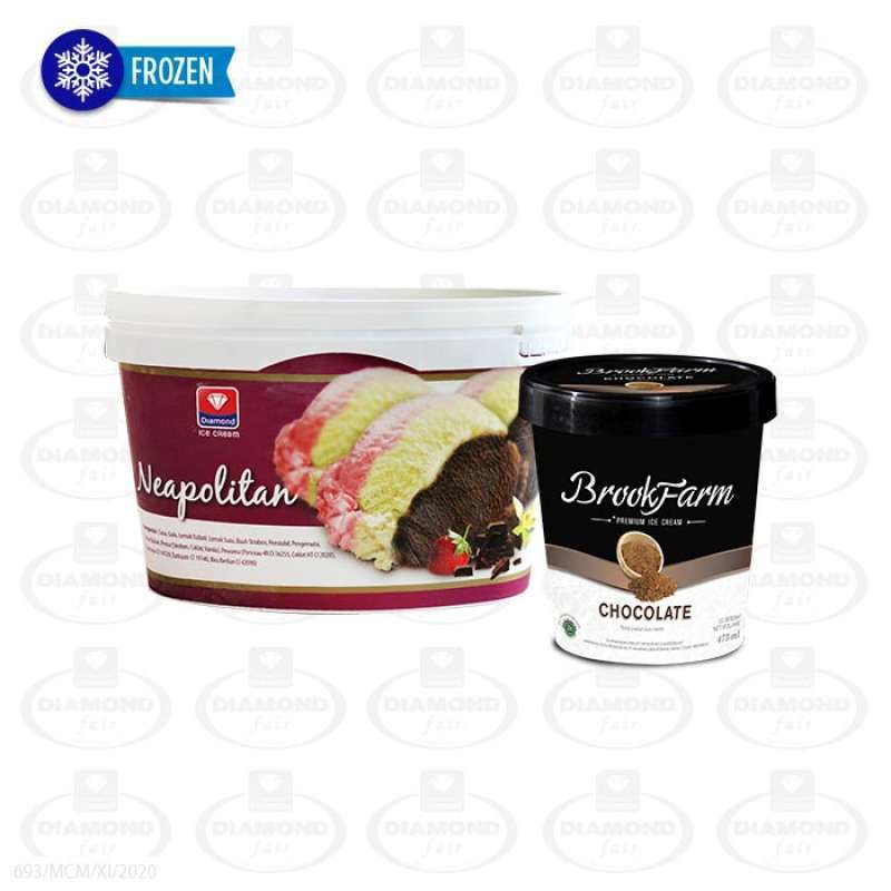 Jual DIAMOND ICE CREAM REGULAR 700 ML,BROOKFARM ICE CREAM 473 ML(All ...