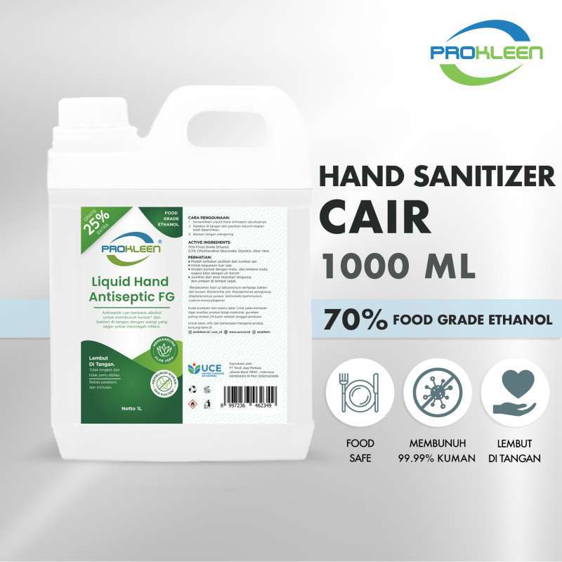 Promo Hand Sanitizer CAIR 70% Food Grade Antiseptic Aseptic PROKLEEN 1L ...