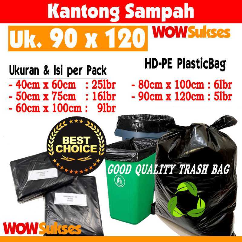 Promo Kantong Sampah Plastik Hitam Trash Bag Hd-pe Uk. 90x120 (lebar ... Promo Kantong Sampah Plastik Hitam Trash Bag Hd-pe Uk. 90x120 (lebar ...