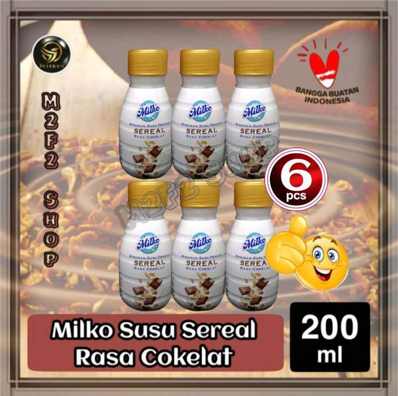 Jual Susu Sereal Milko Cokelat Botol Plastik Pet - 200 ml (Kemasan 6 ...