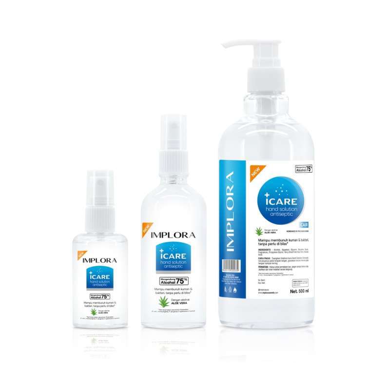 Jual Implora Icare Hand Solution Antiseptic Cair 500 Ml Di Seller ...