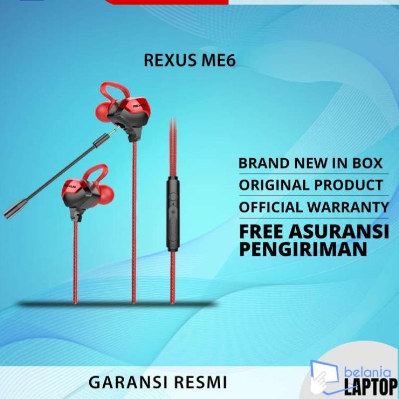 Jual Rexus Gaming Earphone Me-6 / Me6 With Dual Microphone Free ...