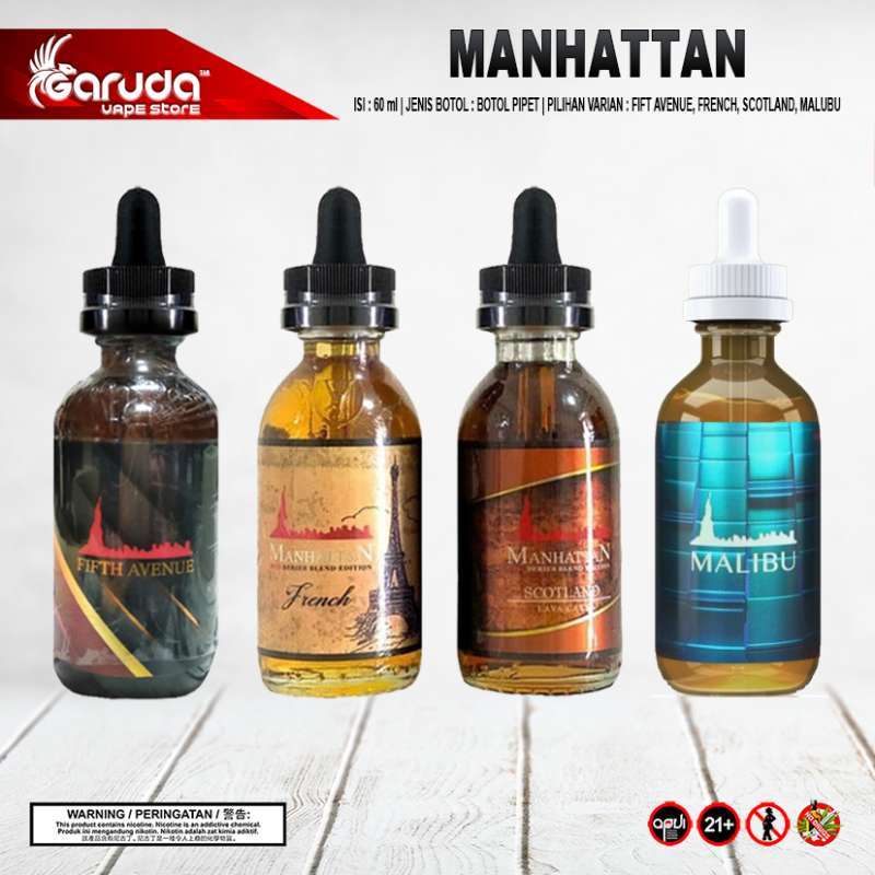 Jual Liquid Manhattan Series 9MG 60ml Bercukai MALIBU di Seller Garuda ...