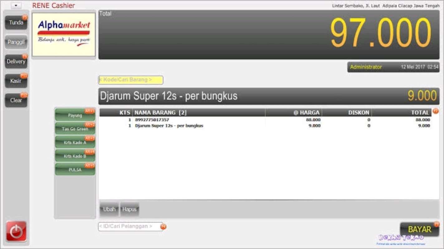 Jual APLIKASI KASIR MINIMARKET KASIR TOKO KASIR RENTAL JASA di Seller Naira ritel shop - Bintoro ...