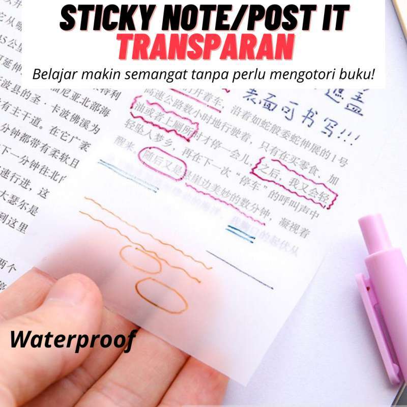 Jual Sticky Notes Transparan Post It Transparan Notes - 70x95 di Seller ...
