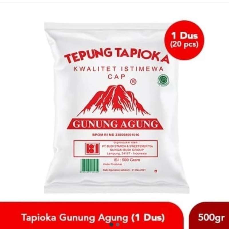 Promo Tapioka cap Gunung Agung Merah (Rose Brand) 500 gram - 1 DUS / 1 ...