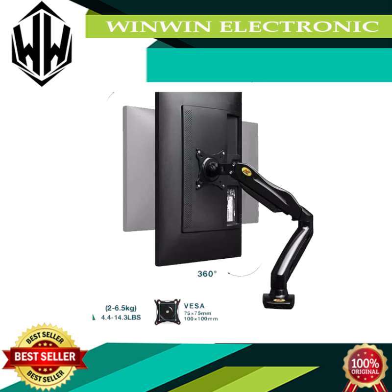 Promo bracket tv monitor led stand jepit meja NB F80 original 14 - 29 ...