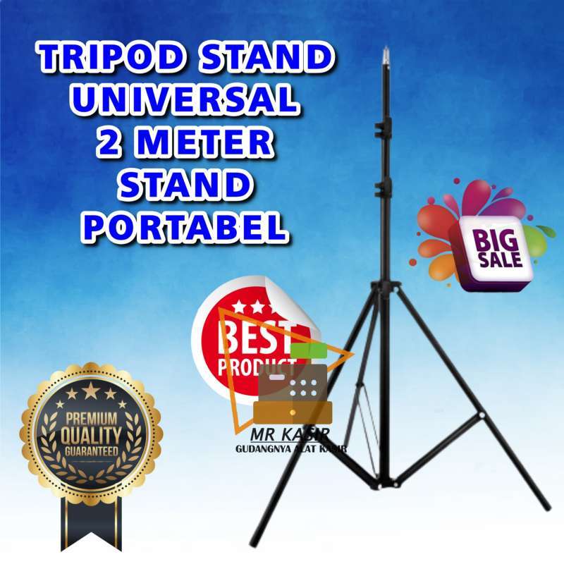 Promo TRIPOD STAND UNIVERSAL 2 METER THERMOMETER STAND LIGHTING ...