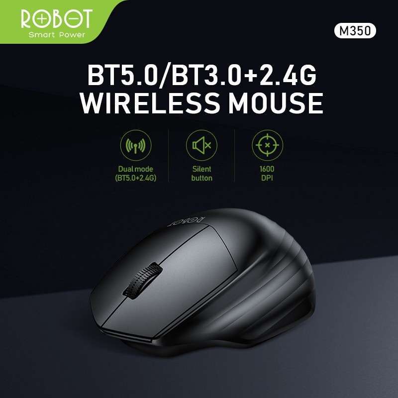Promo Robot M350 Mouse Wireless Silent Click Dengan Receiver Usb ...