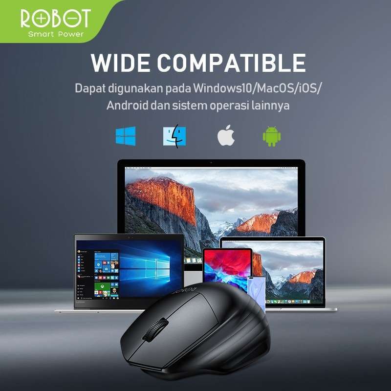 Promo Robot M350 Mouse Wireless Silent Click Dengan Receiver Usb ...