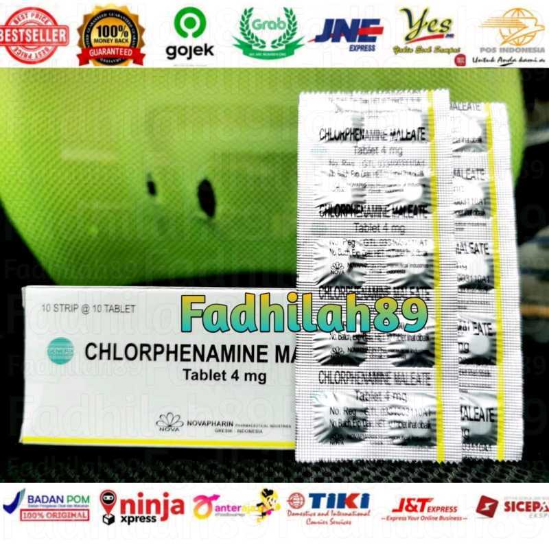 Promo CTM Chlorphenamine Maleate 4 Mg Box ORIGINAL 100 Tablet Diskon 17 ...
