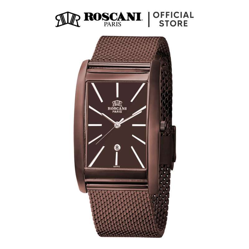 Jual Roscani Ryan B 405b (curved Crystal) Mesh Men Watch Di Seller ...