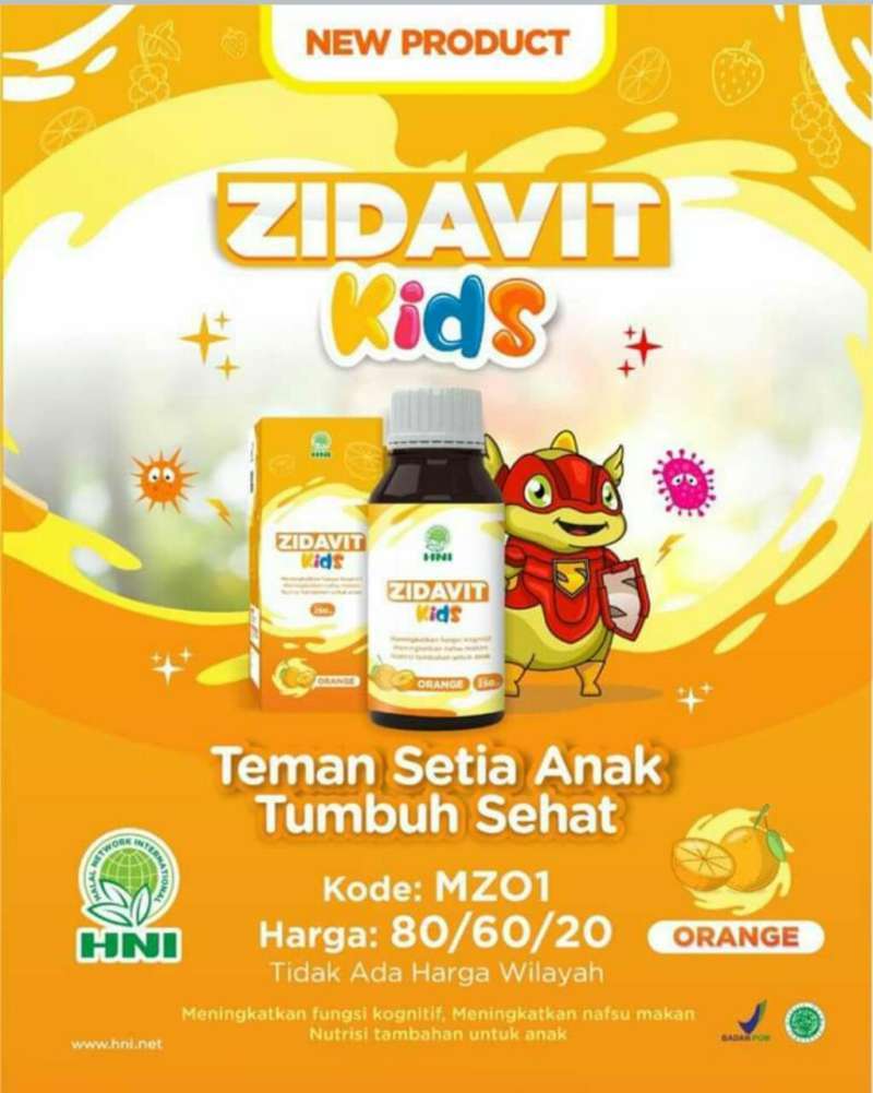 Jual Zidavit HNI/Zidavit HPAI/Zidavit For Kids HPAI/Zidavit For Kids ...