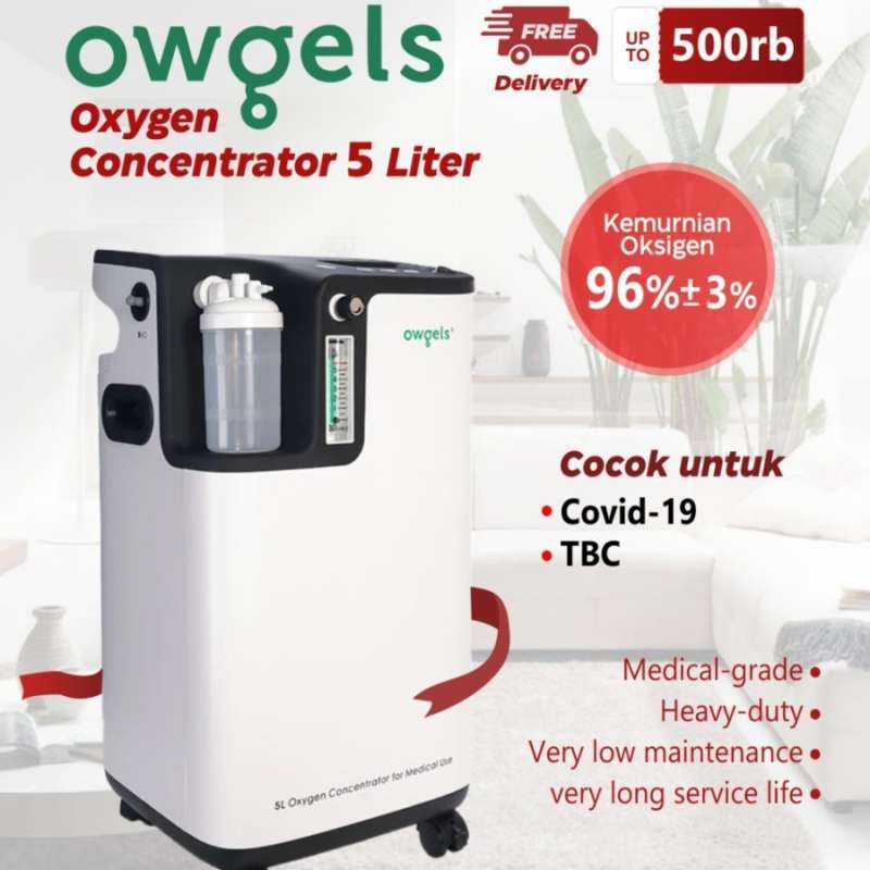 Jual Owgels Oxygen Concentrator 5 LPM Pengganti Tabung Oksigen 93-96% ...