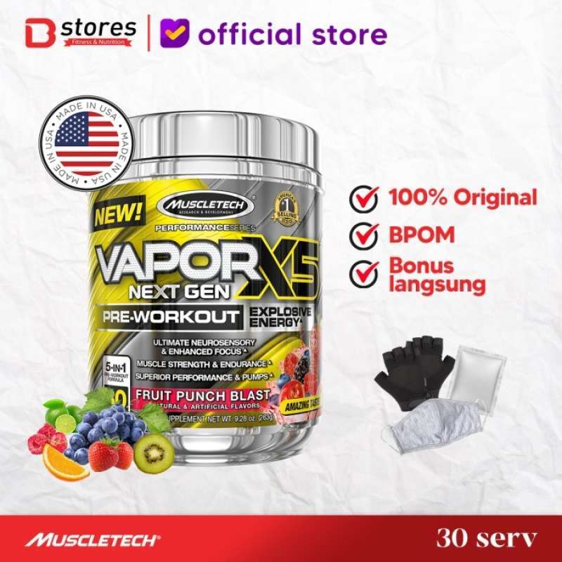 Promo MUSCLETECH Next Gen VaporX5 Preworkout 30 Serving Bstores Diskon ...