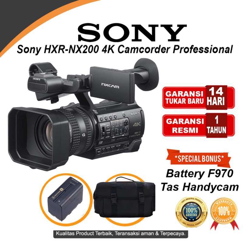 Jual Sony HXR-NX200 4K Professional Camcorder Sony NX200 NX-200 Garansi ...
