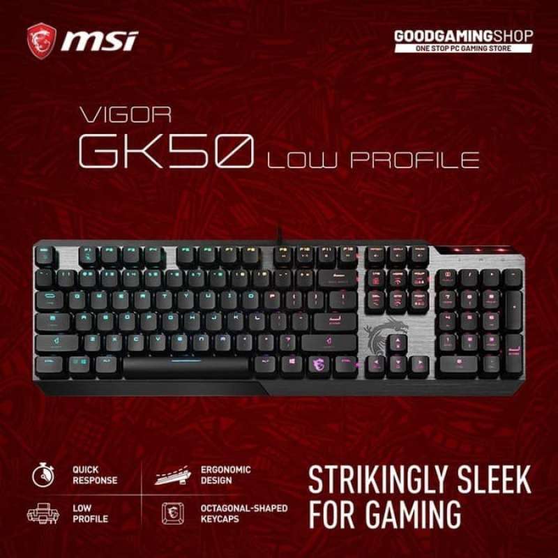 Jual MSi Vigor GK50 Low Profile - Gaming Keyboard di Seller GOOD GAMING ...