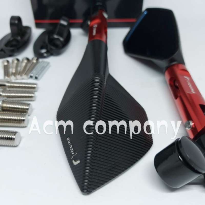 Jual Spion Rizoma Tipe Tomok V2 Black Red Mirror Blue - Universal Motor ...