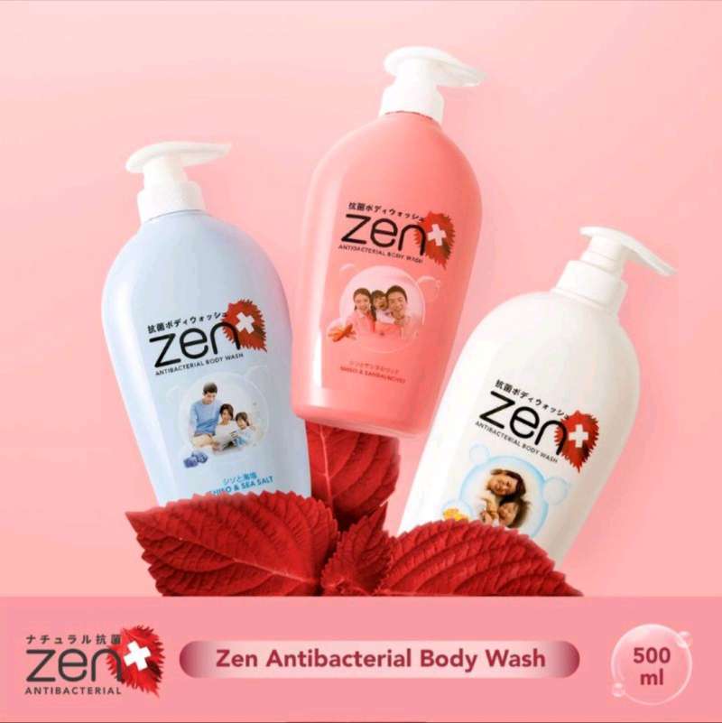 Jual Zen Body Wash Antibacterial Shiso&Sea Salt 500 ML di Seller ...