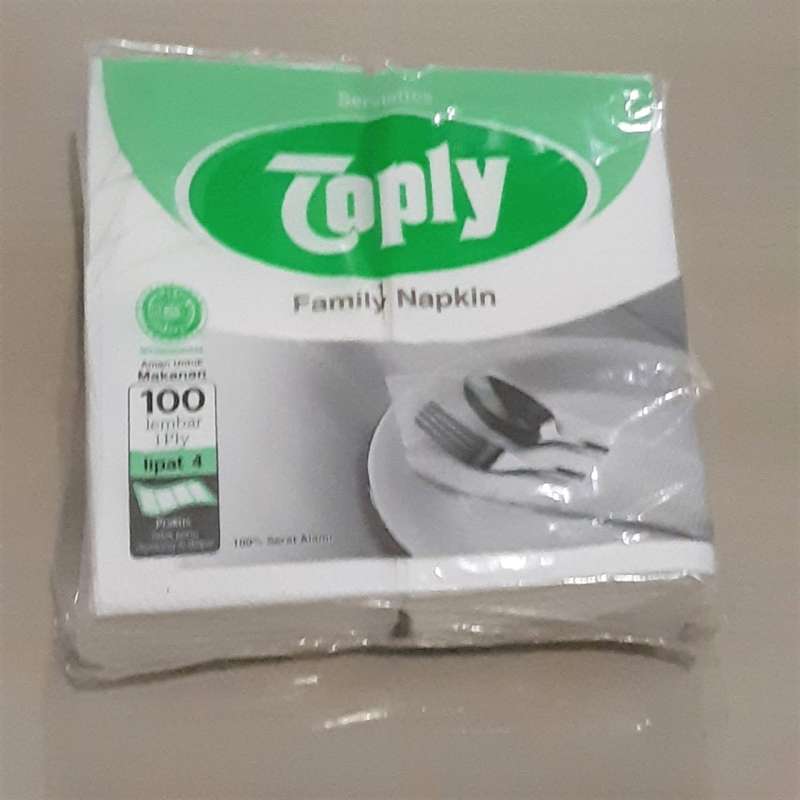 Promo Tissue Toply Napkin 100 lembar (Belah 2) Tissue Makan Diskon 25% ...