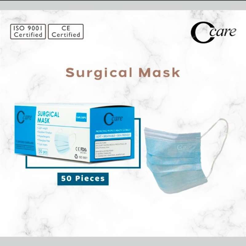 Jual Masker Face Mask CCare Isi 50 Biru di Seller CCare Store - Sunter ...