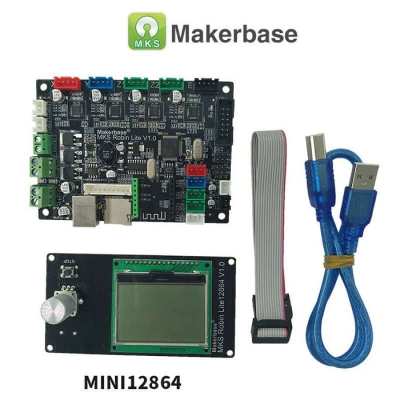 Jual Jual Makerbase Mks Robin Lite V1.1 + Lcd 12864 3d Printer Controller Board - Lcd Putih Di ...