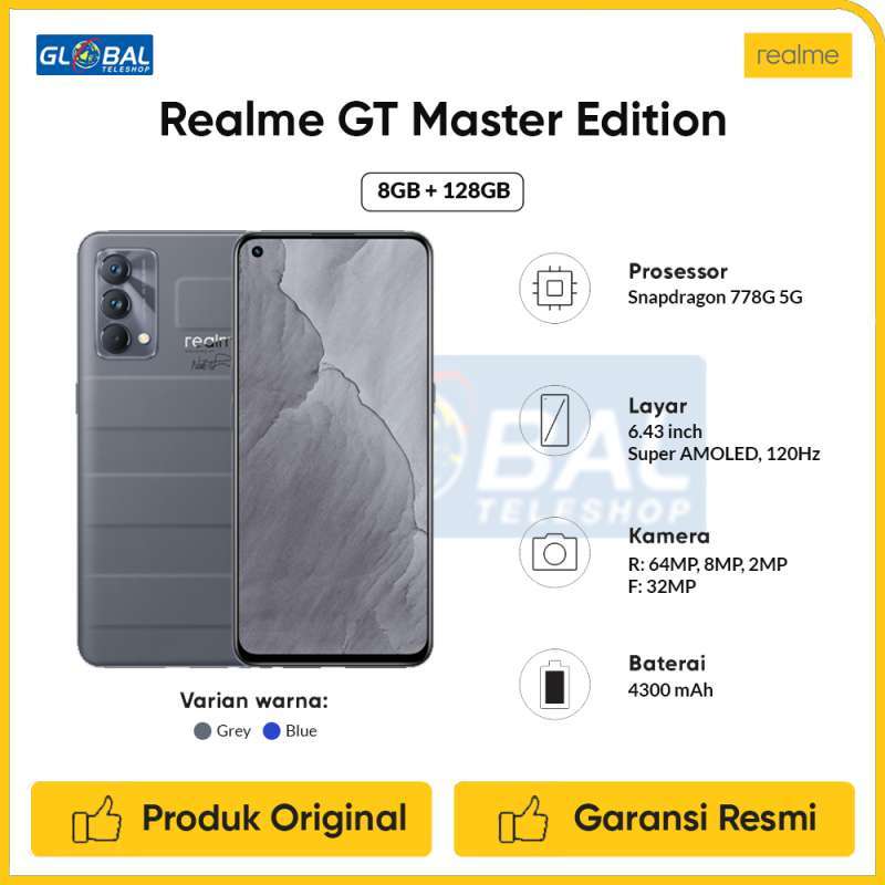 Jual Realme GT Master Edition 5G Smartphone [8/128GB] Garansi Resmi di ...