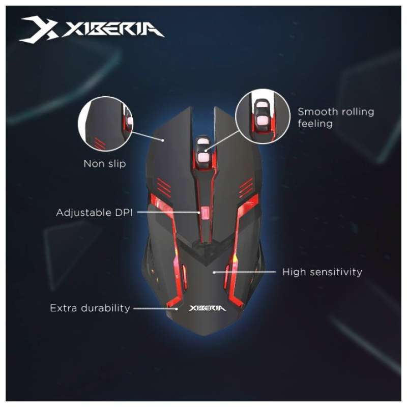 Jual Jual Xiberia Mouse-keyboard Gaming Arsenic Series Metal Led ...