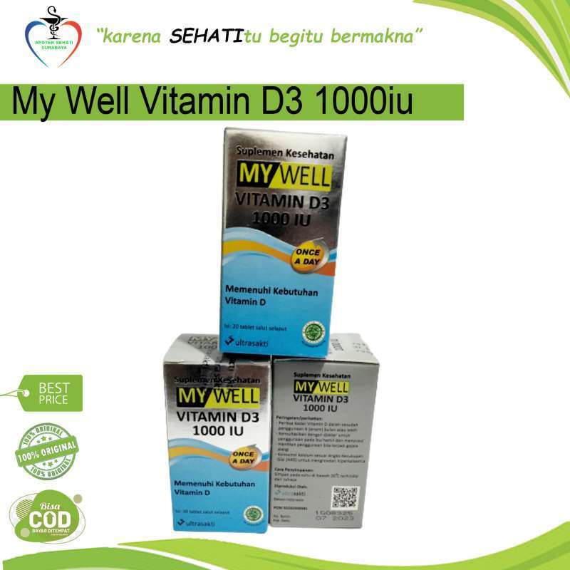 Promo MY WELL VITAMIN D3 1000 IU PROVE D3 20 TABLET Diskon 15% di ...