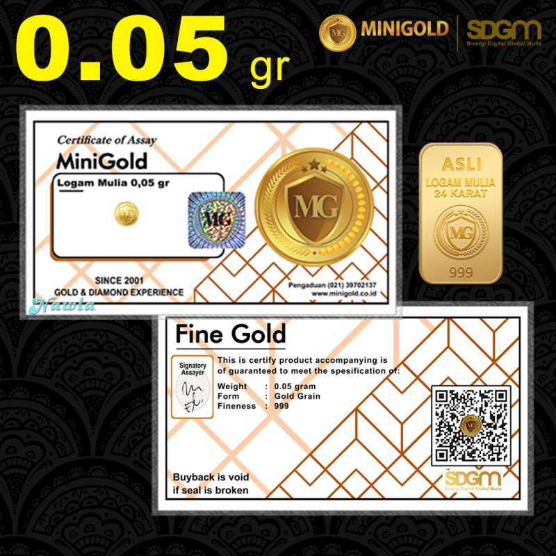 Jual Minigold 0.05 gram WHITE Series Logam Mulia 24 Karat di Seller ...