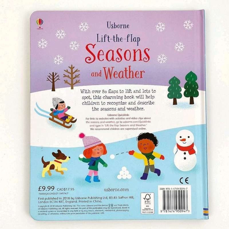 Promo Usborne Lift-the-flap Seasons And Weather Diskon 6% Di Seller ...