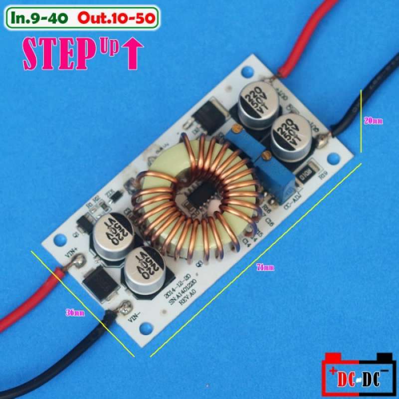 Jual FREE ONGKIR Step Up Driver LED 12V Lebih CC CV 6A 50V GTLed Projie ...