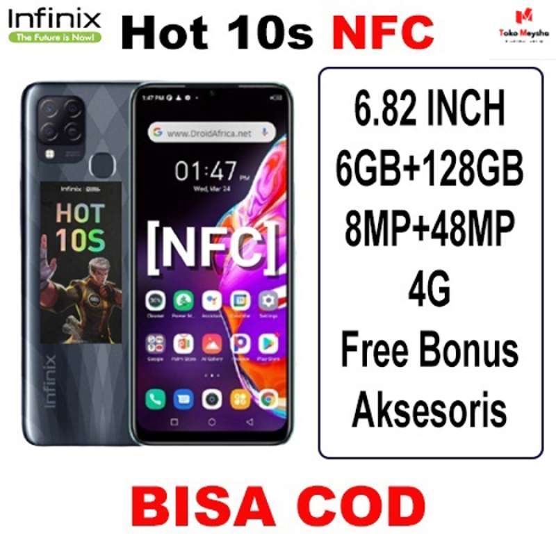Jual Infinix Hot 10s NFC 4GB+128GB Garansi Resmi 1 Tahun - BLACK di ...