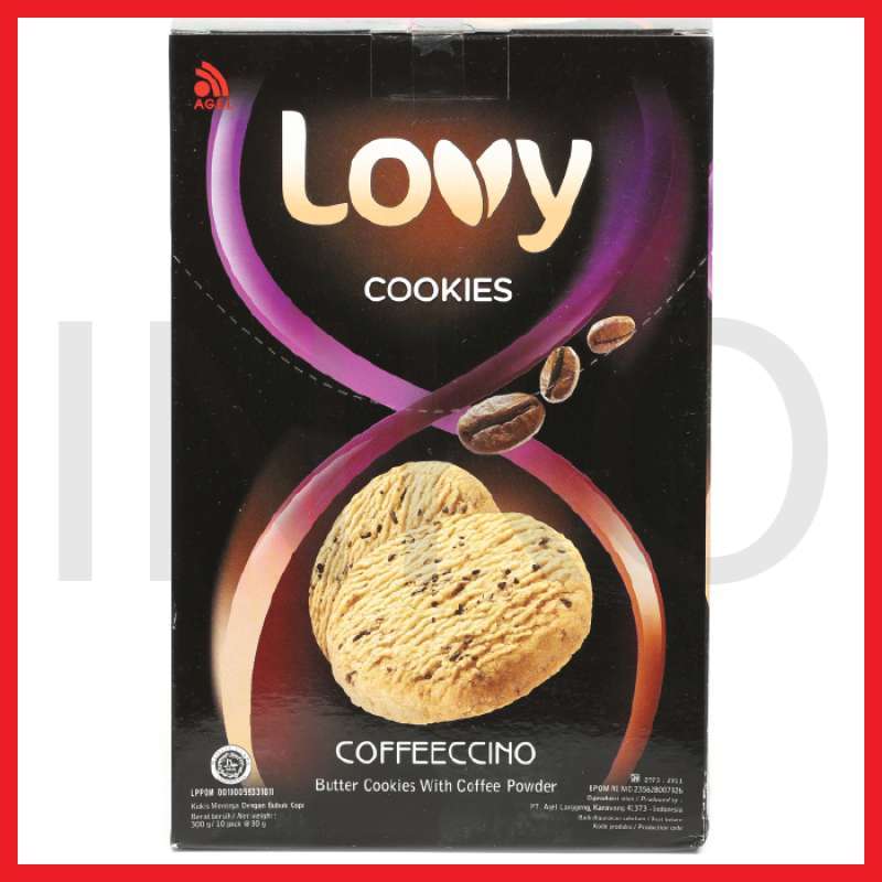 Jual AGEL LOVY COOKIES COFFEECCINO BUTTER COOKIES WITH COFFEE 10X30GR ...