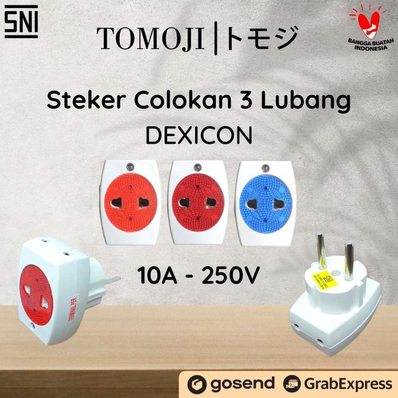 Promo Dexicon Steker 3 Lubang - Steker Colokan Segitiga - Colokan ...