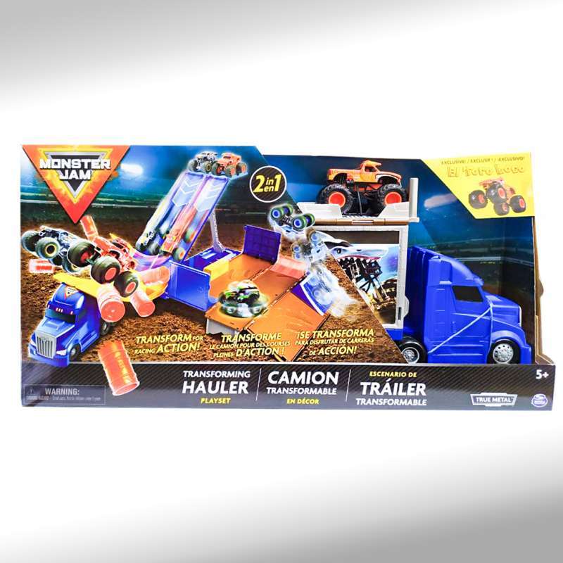 Jual Monster Jam 2in1 2 in 1 Transforming Hauler Playset With El Toro ...