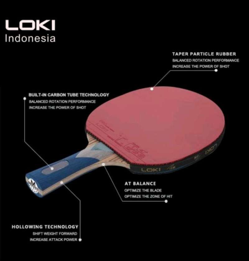 Jual Bad Tenis Meja/ Bed Pingpong Loki 6 Star Carbon Original Di Seller ...