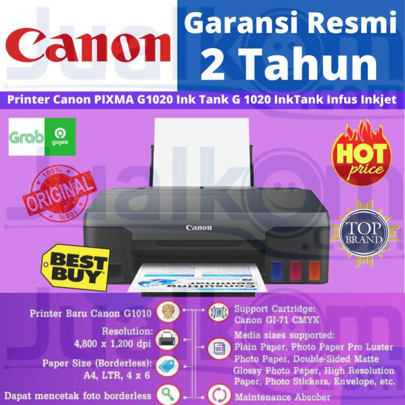 Promo Printer Canon Pixma InkJet G1020 Ink Tank G 1020 Print Only ...