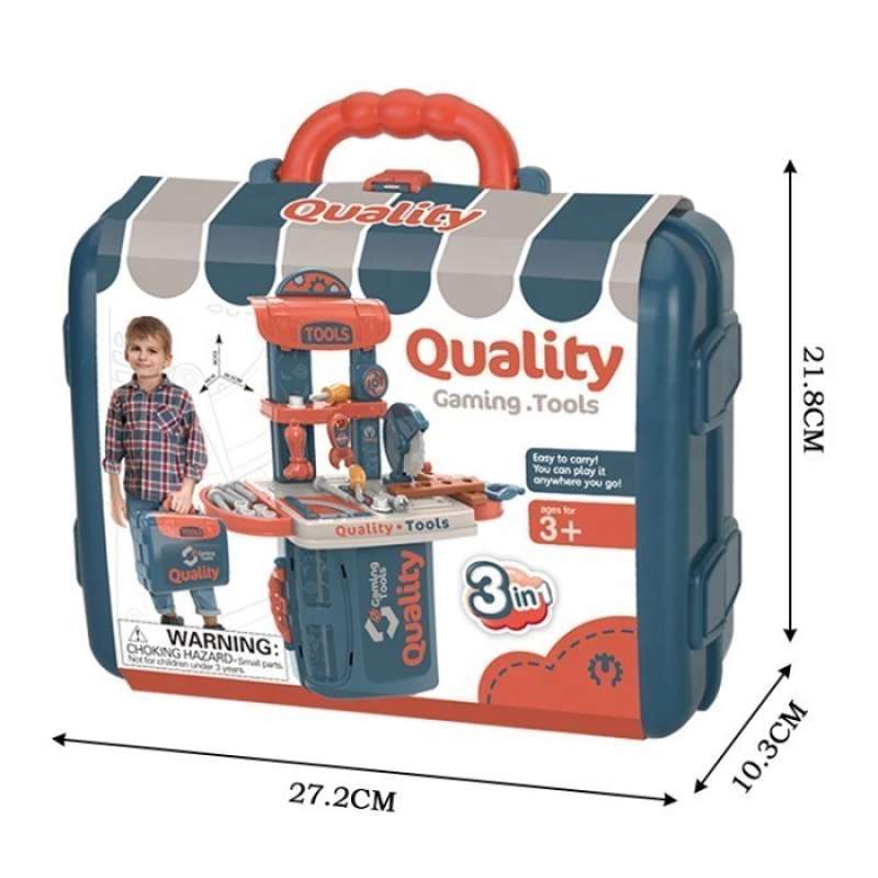 Jual Mainan Anak Tukan Workbench Quality Tool Play Set 3 In 1 008-927a ...