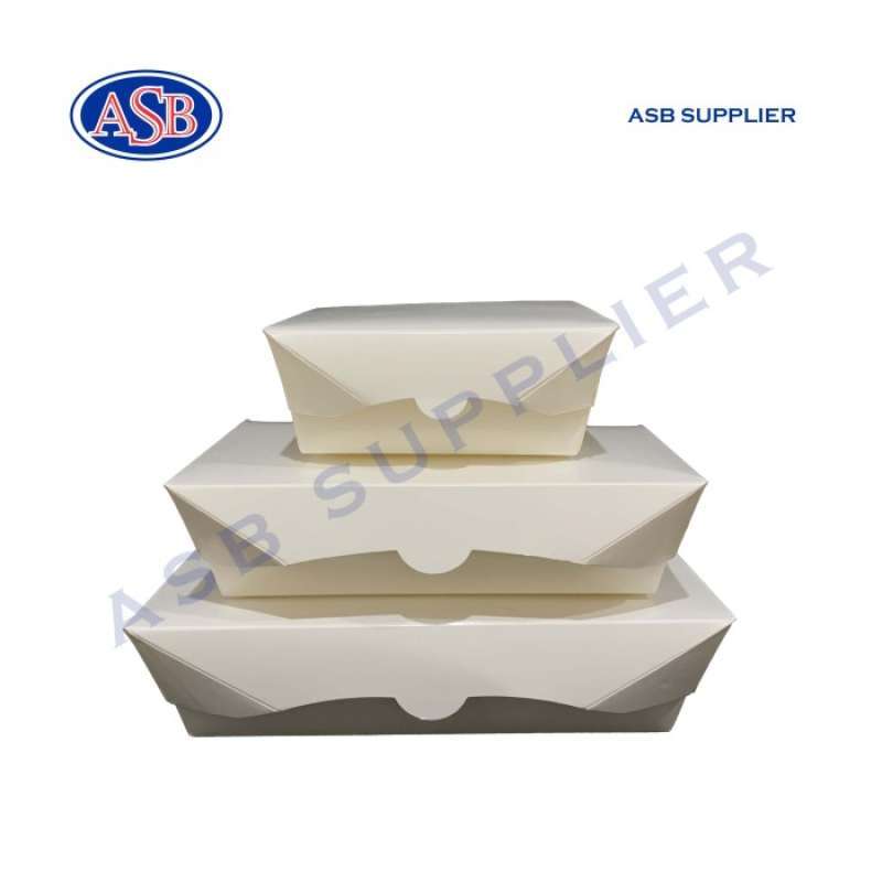 Jual Paper Lunch Box / Tempat Makan Kertas Ukuran M (100 Pcs) Di Seller ...