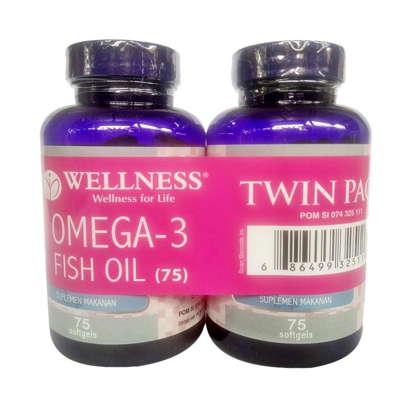 Promo Wellness Omega-3 Fish Oil Suplemen Kesehatan [75 Softgels] Diskon ...