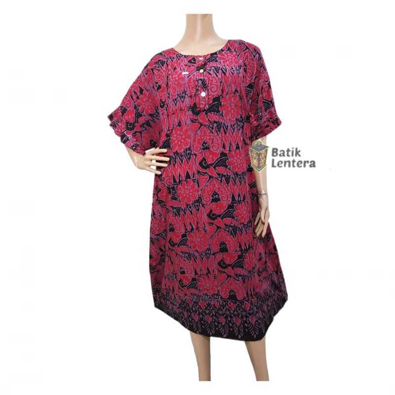 Jual Rumahdaster Daster Jumbo 5L Frt Batik Cetak - 5L Merah di Seller ...