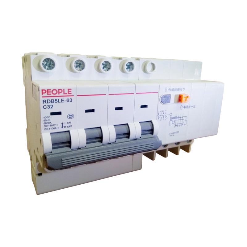Jual PEOPLE RDB5LE 63 C32 MCB ELCB RCBO [4P/ 32A] di Seller Matpro ...