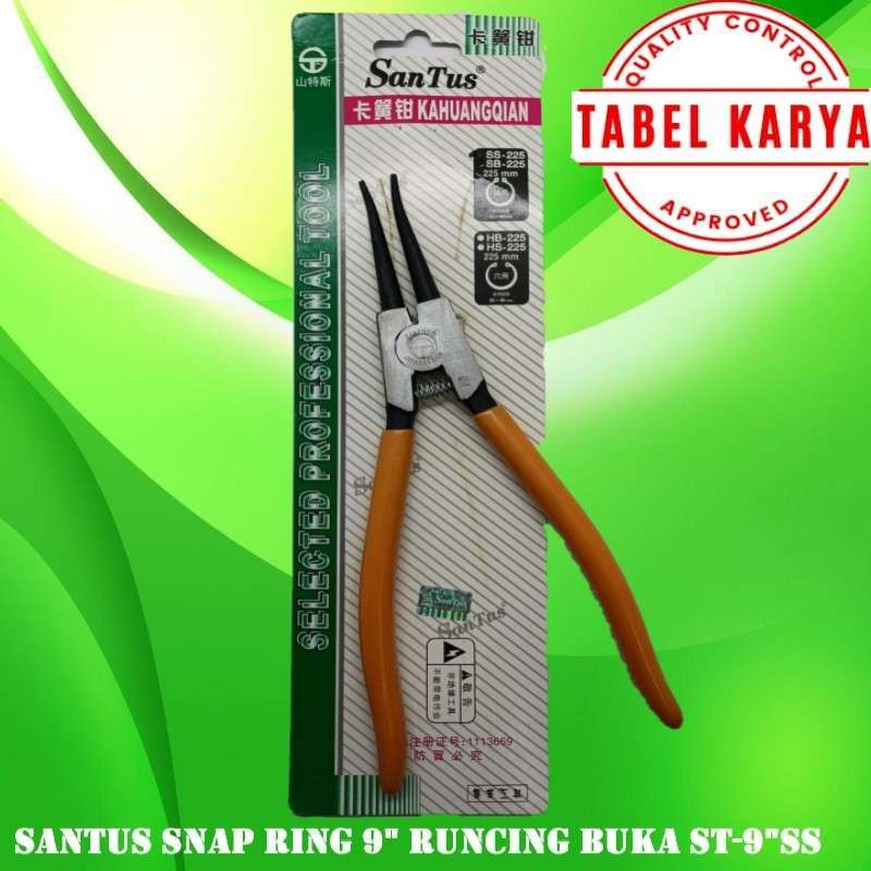 Promo Tang Snap Ring 9 Inch Runcing Buka Santus St-9ss St-9ss Diskon 36 ...