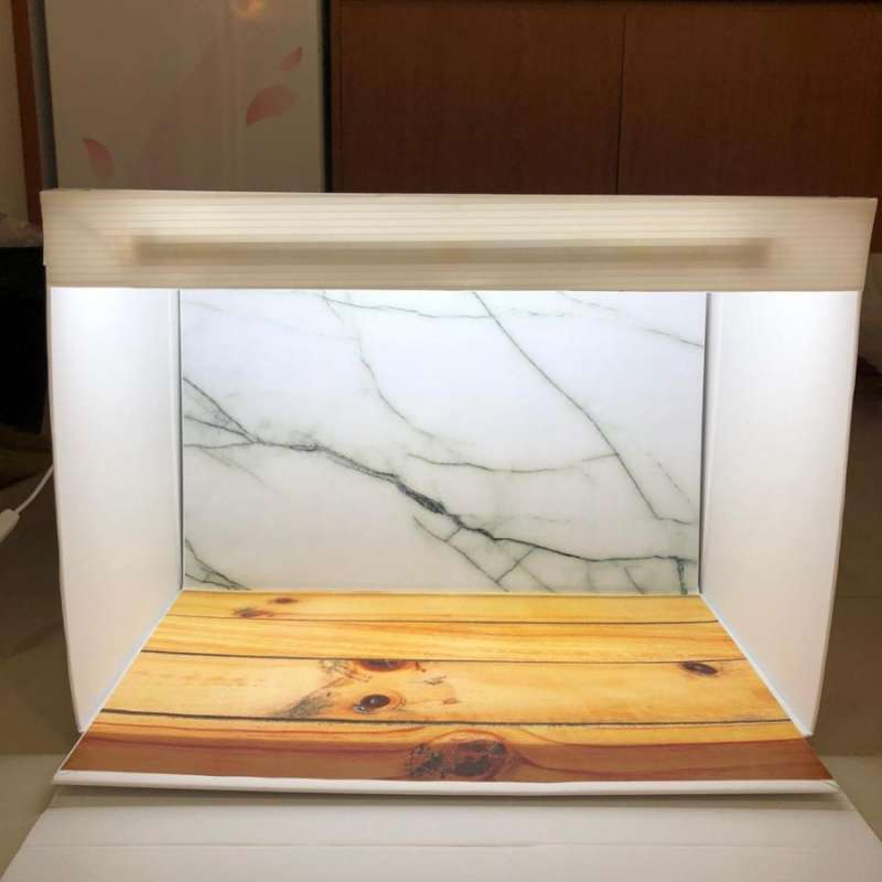 Jual Paket studio mini dan alasfoto ukuran A2 (45x32) motif marmer kayu ...