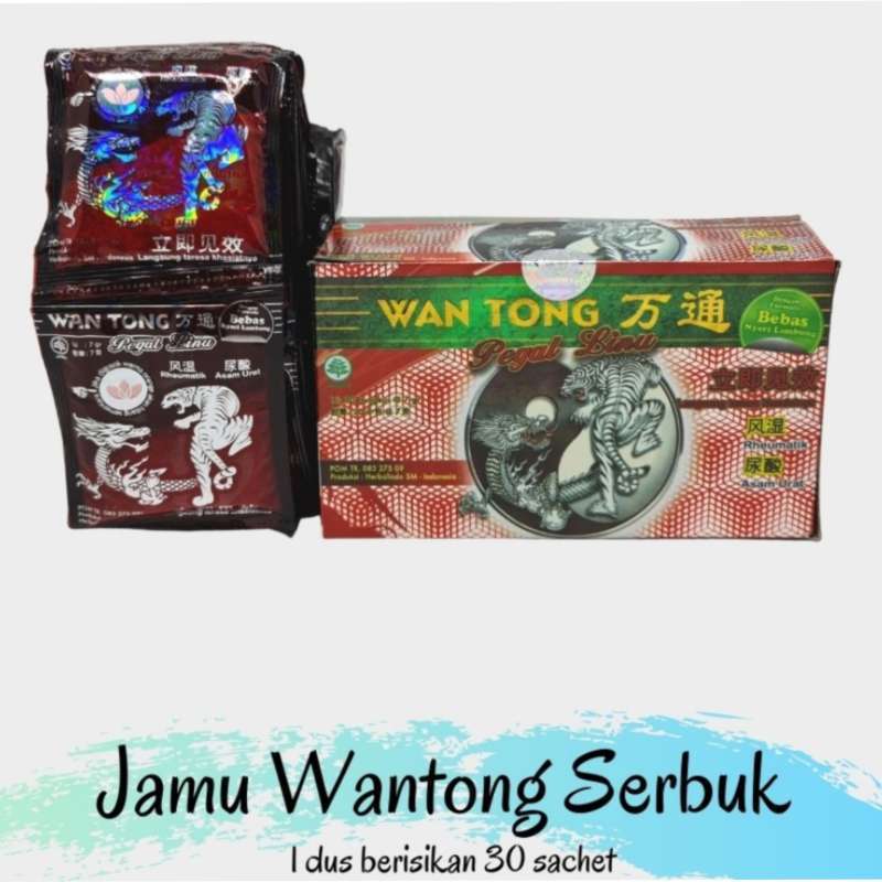 Jual Wantong Wan Tong Serbuk Asam Urat Rheumatik 30 Sachet di Seller ...