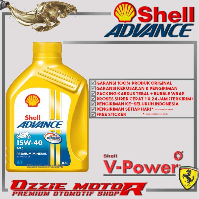 Promo Shell Advance Ax5 15w40 Ma 800ml Oli Mesin 4t Diskon 18% Di ...