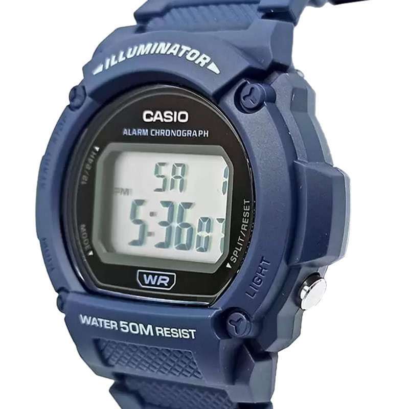 Promo Jam Tangan Pria Casio General w-219h-2avdf Digital Dial Blue ...